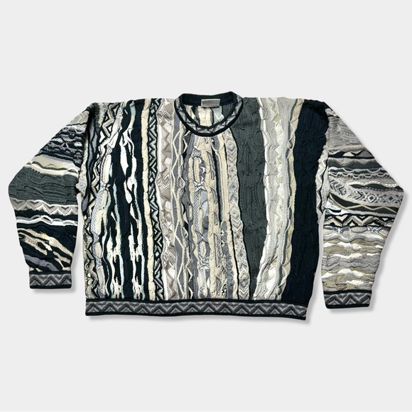 COOGI | Sweaters | Vtg 8s 90s Coogi Australia Earth Tone Abstract 3d ...